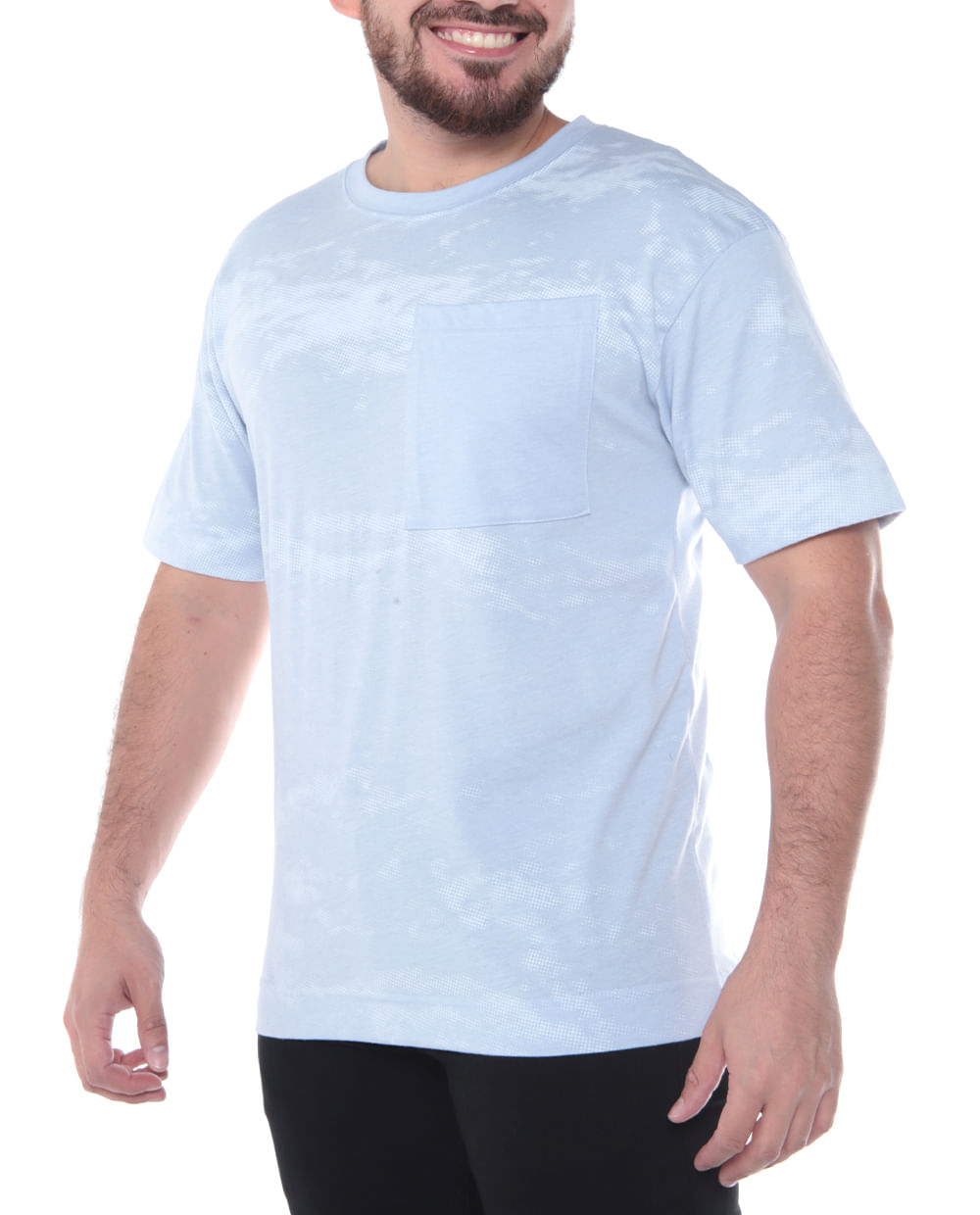 Orange Camiseta oversized fit celeste estampado camuflaje moderno para ...