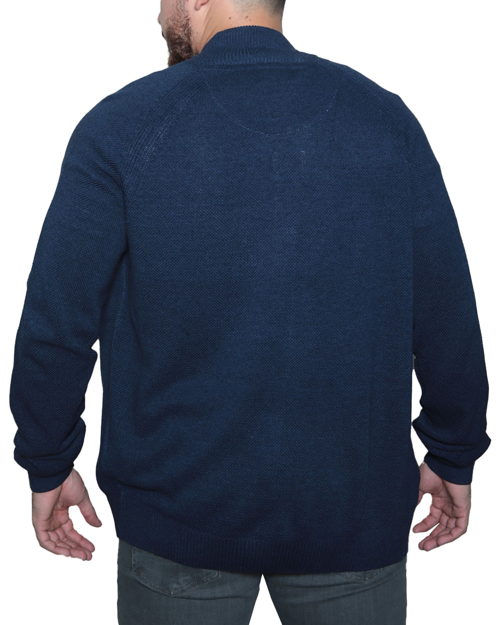 Suéter básico azul con textura para hombre - Siman El Salvador