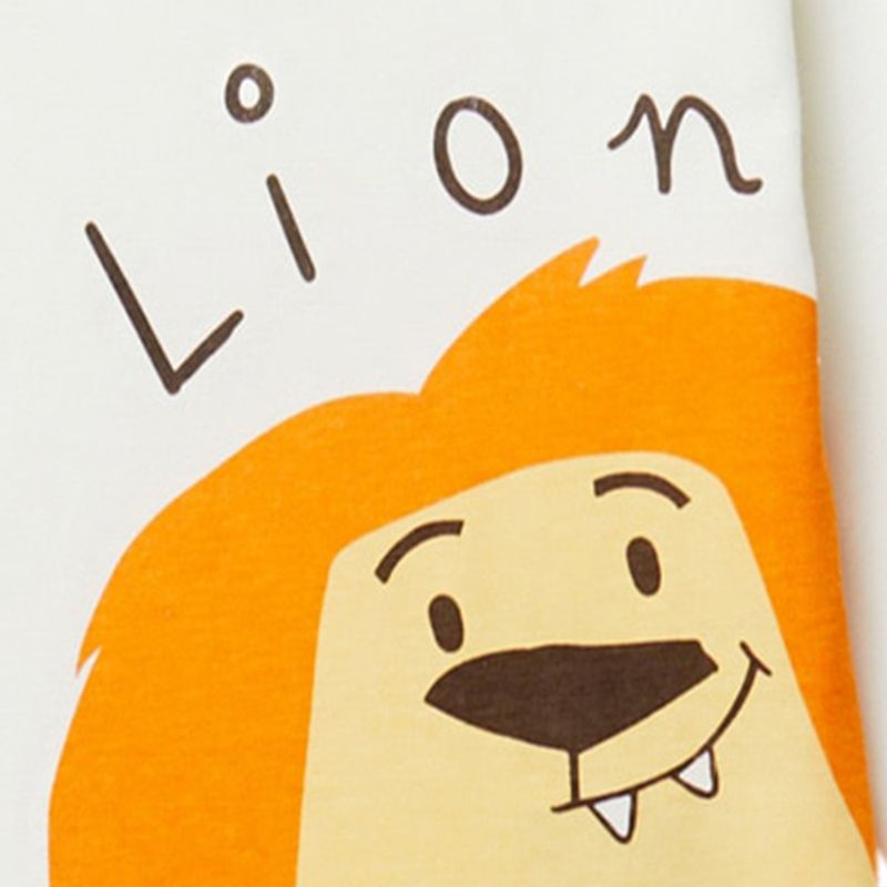 Camiseta blanca con estampado de león para bebé niño - Siman El Salvador