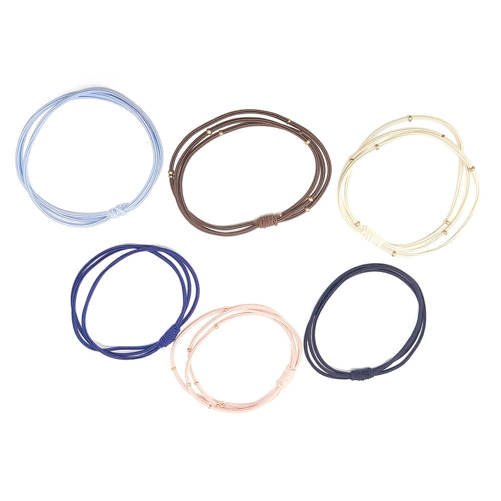 Set de 6 colas para el cabello multicolor para mujer - Siman Nicaragua