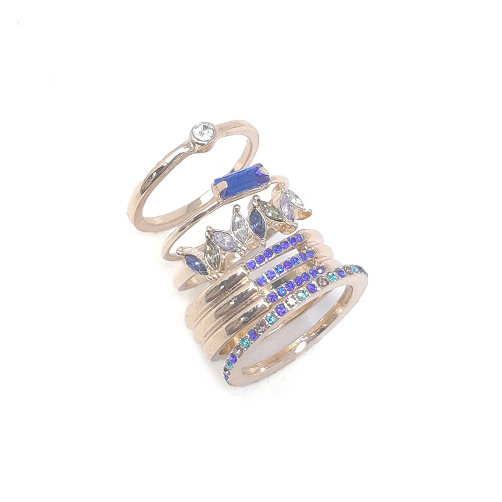 Set de anillos dorados para dama - Siman Guatemala