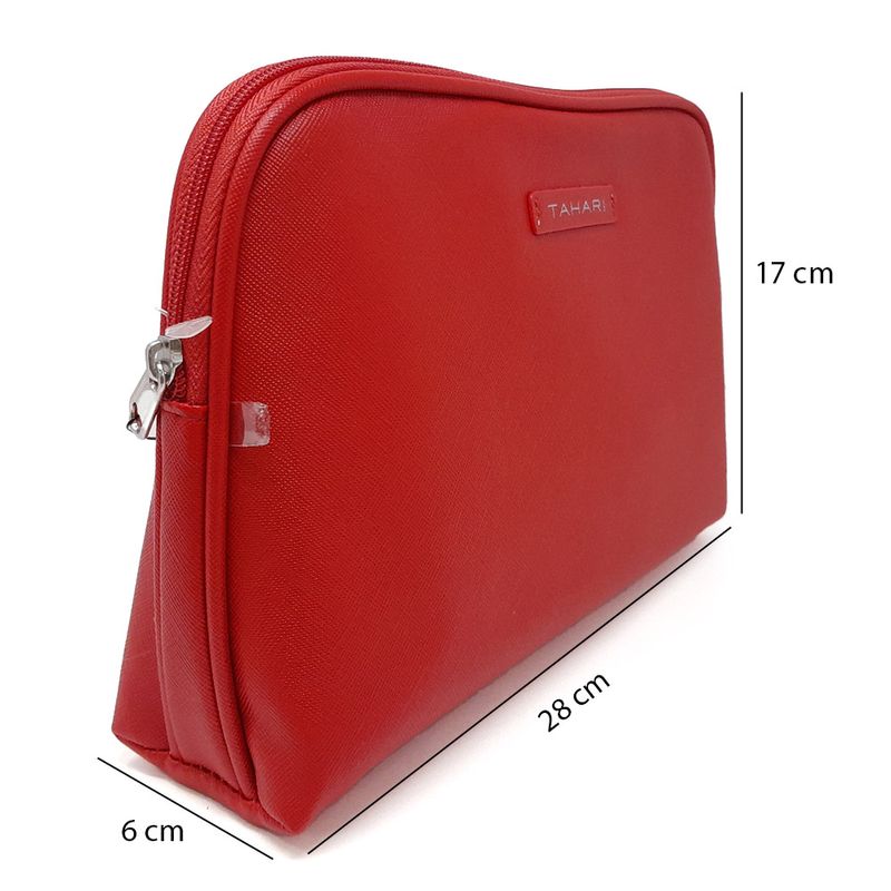 Set de 2 cosmetiqueras Tahari color rojo para dama - Siman Guatemala