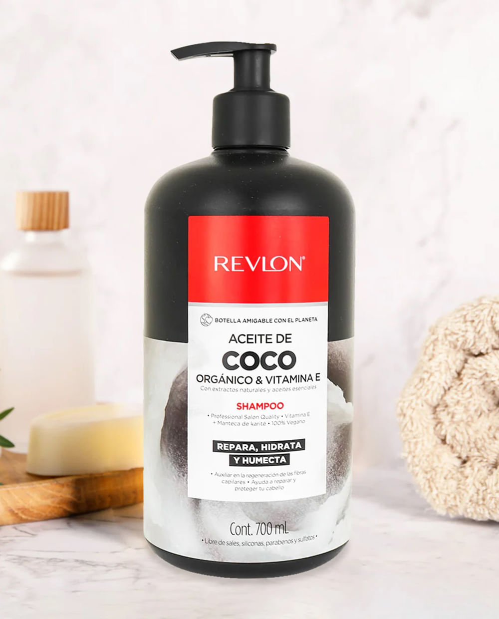 Shampoo aceite de coco + manteca de karité + vitamina E 700ml - Siman ...