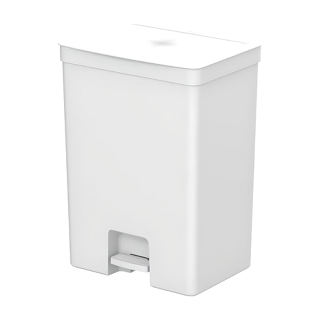 Basurero blanco de pedal 46 litros con depósito - Siman El Salvador