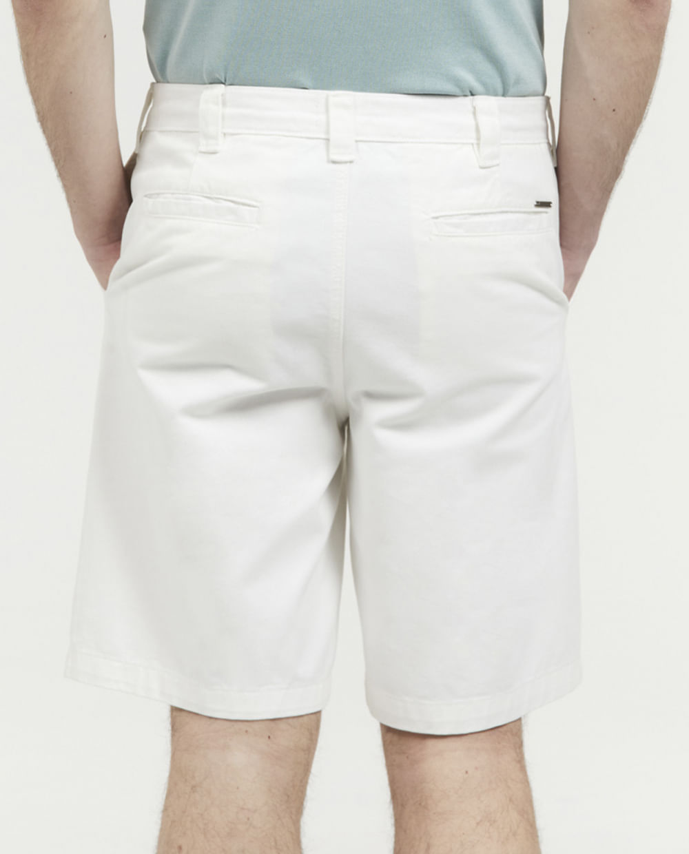 Short chino blanco sólido para hombre - Siman Guatemala