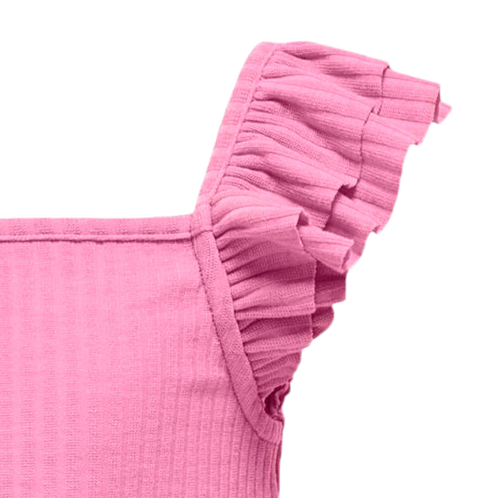 Blusa rosada sólido para niña - Siman Costa Rica