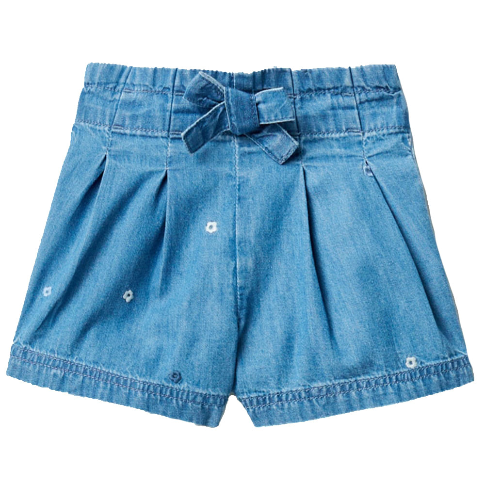 Short azul bordado para niña - Siman Costa Rica
