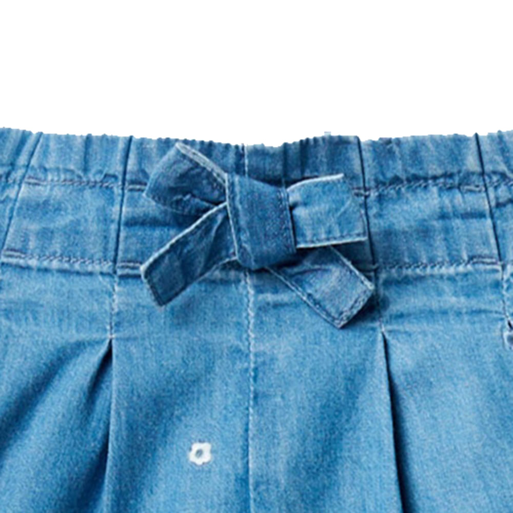 Short azul bordado para niña - Siman Guatemala