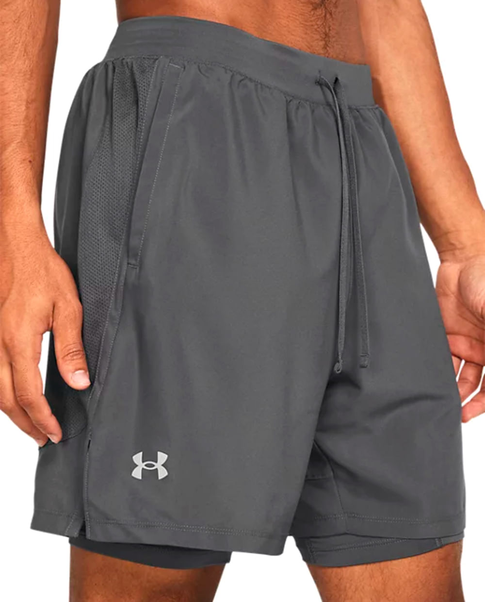 Short deportivo Under Armour gris oscuro para hombre - Siman Costa Rica