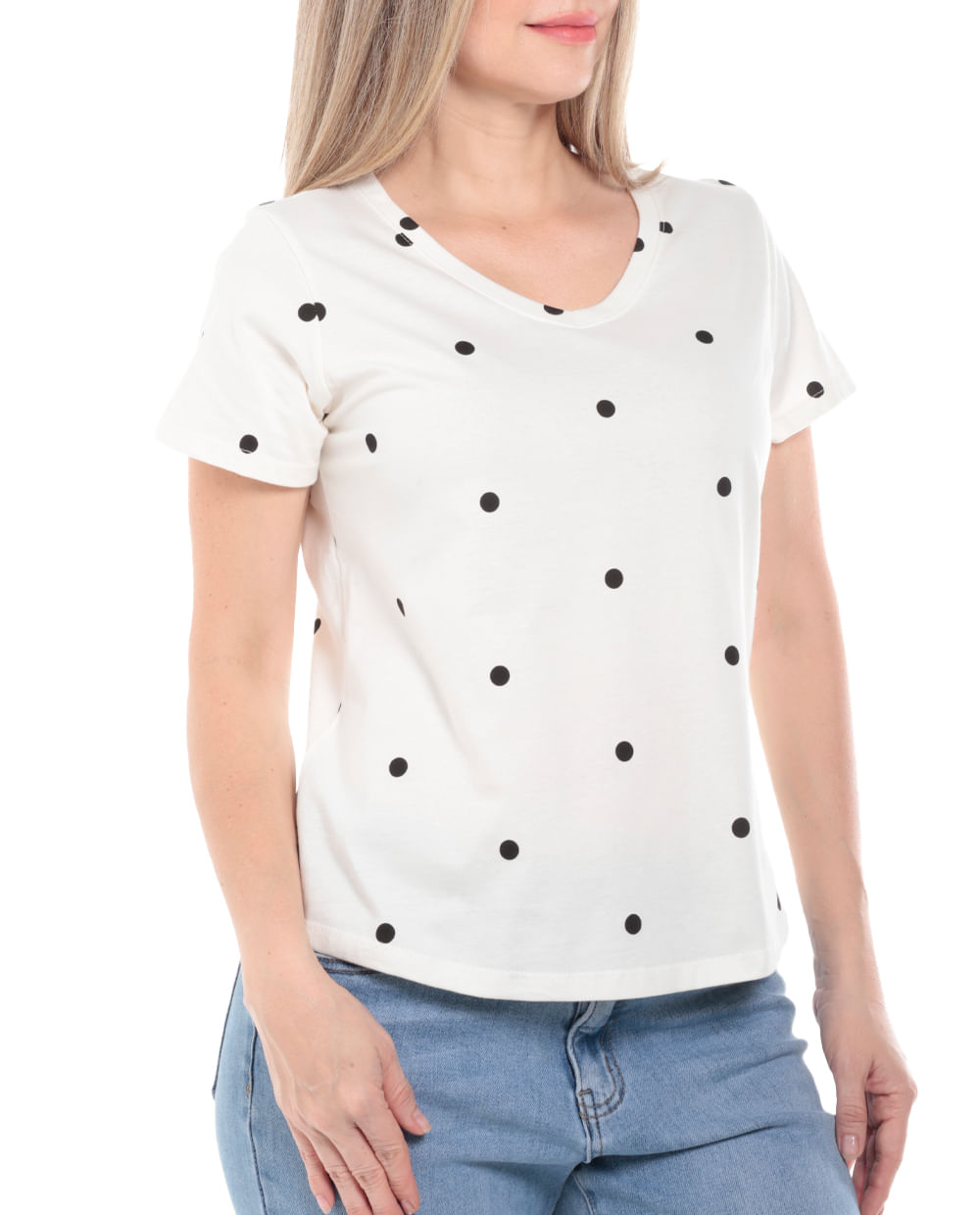 Camiseta Nicolle estampada manga corta para dama - Siman El Salvador