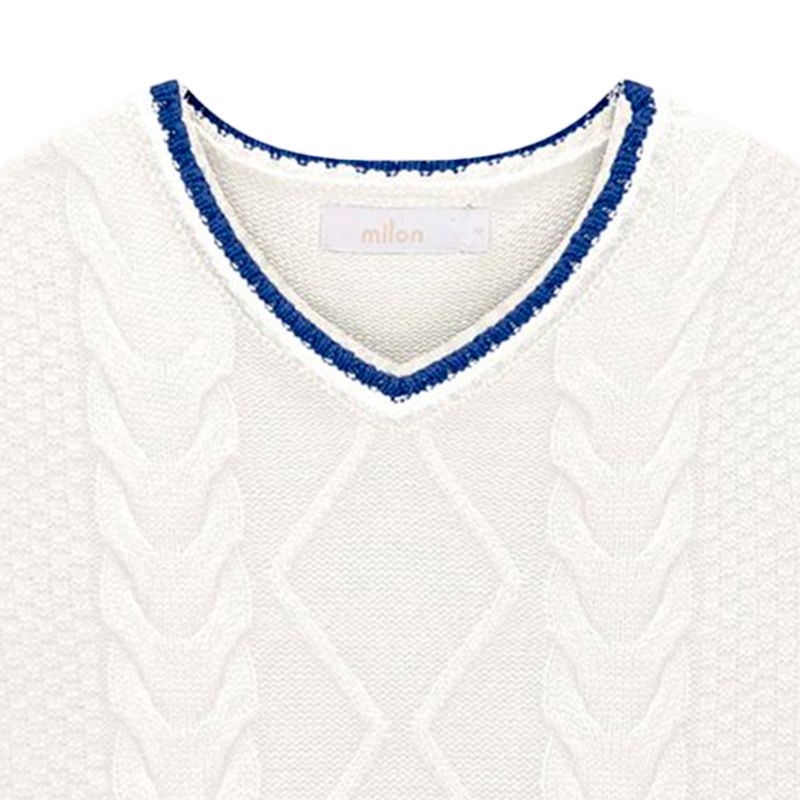 Suéter blanco sólido para niño - Siman Costa Rica