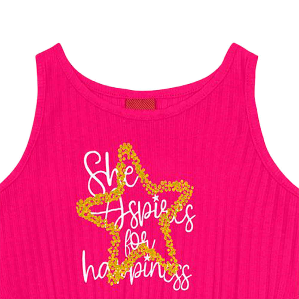 Vestido rosado con estampado para niña - Siman El Salvador