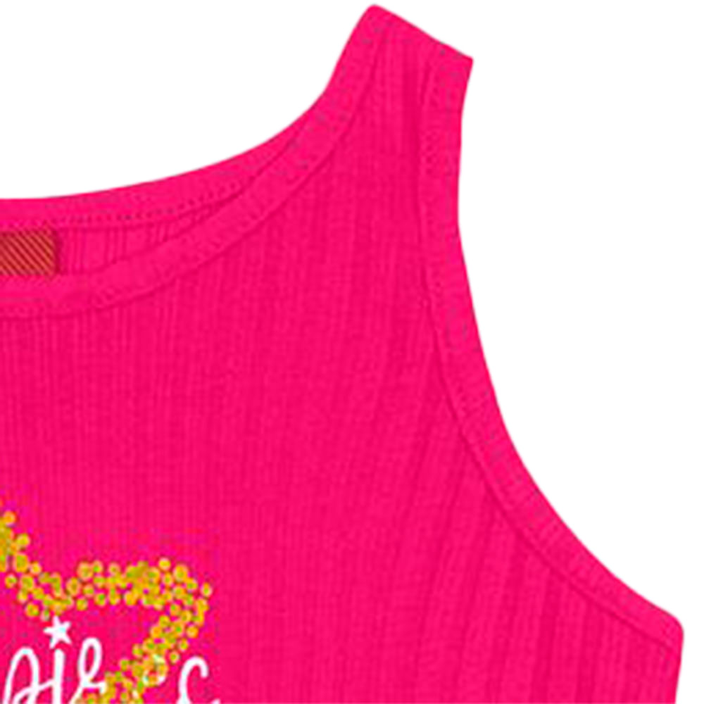 Vestido rosado con estampado para niña - Siman El Salvador