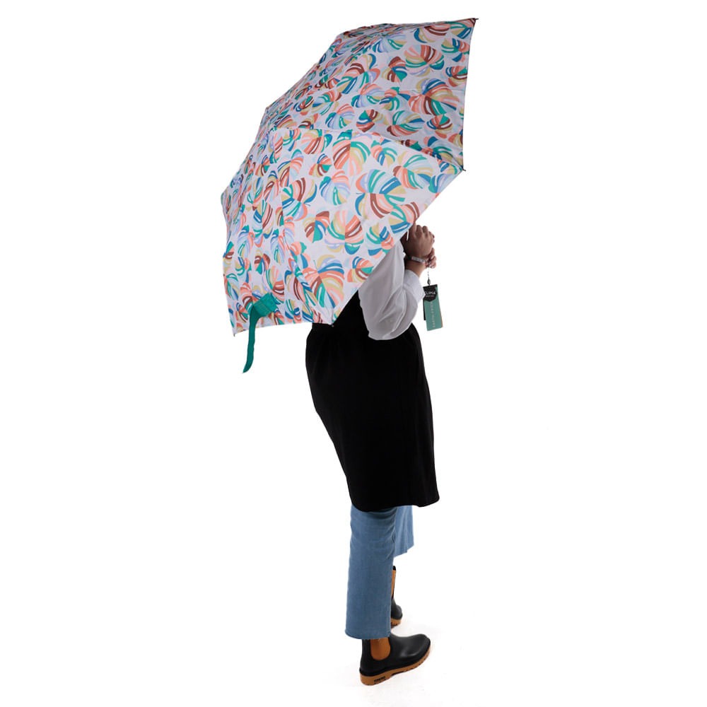 Sombrilla automática estampada multicolor - Siman Costa Rica