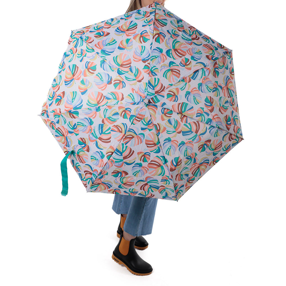 Sombrilla automática estampada multicolor - Siman Costa Rica