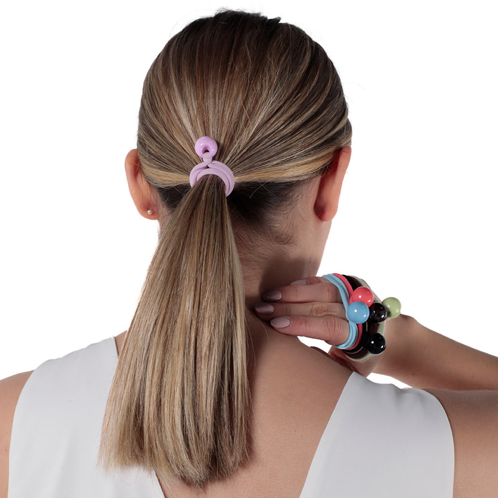 Set de 6 colas multicolor para mujer - Siman El Salvador