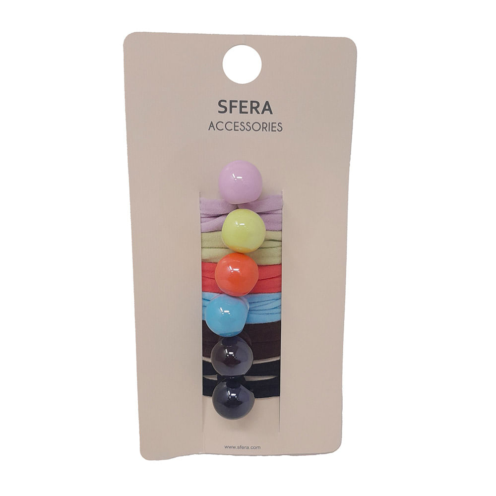 Set de 6 colas multicolor para mujer - Siman El Salvador