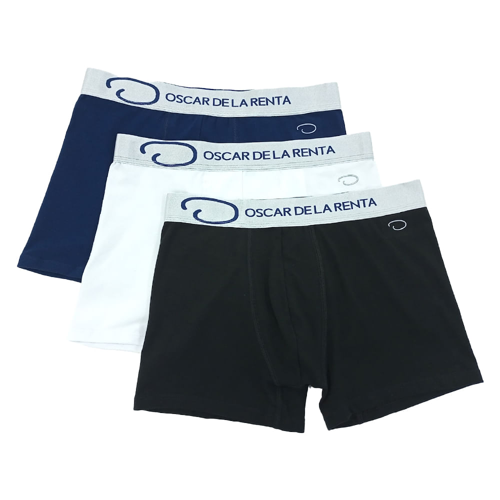 Pack de 3 boxers brief Oscar de la Renta negro, navy y blanco para ...