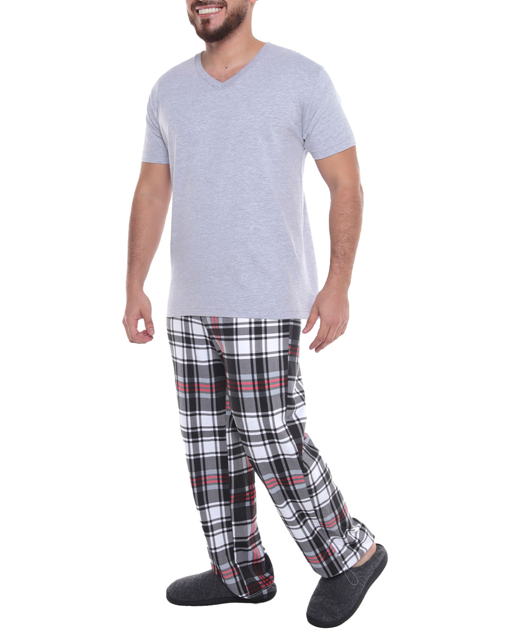 Pijama multicolor a cuadros para hombre - Siman El Salvador