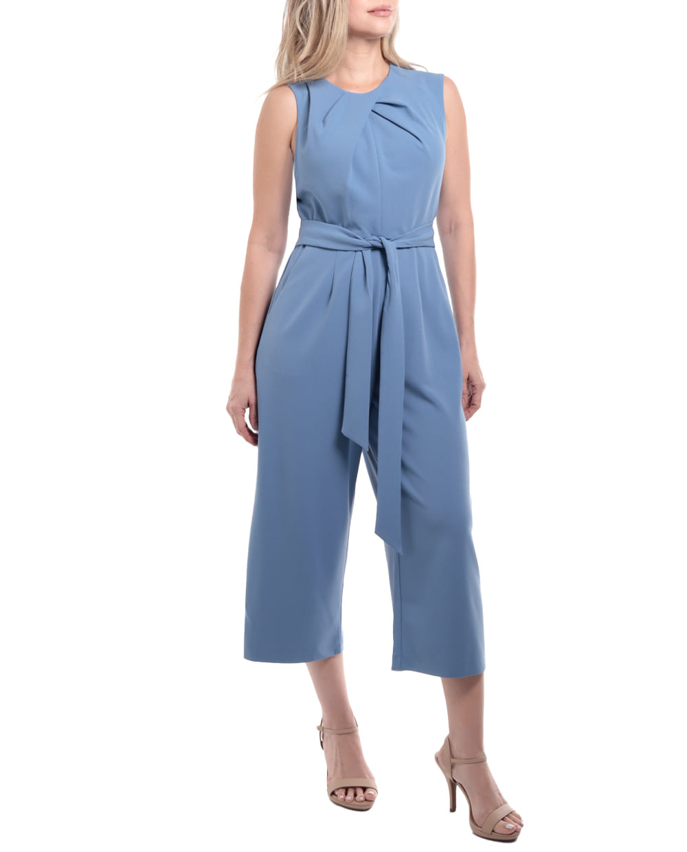 Jumpsuit Sandra Darren celeste sin mangas para mujer - Siman Costa Rica