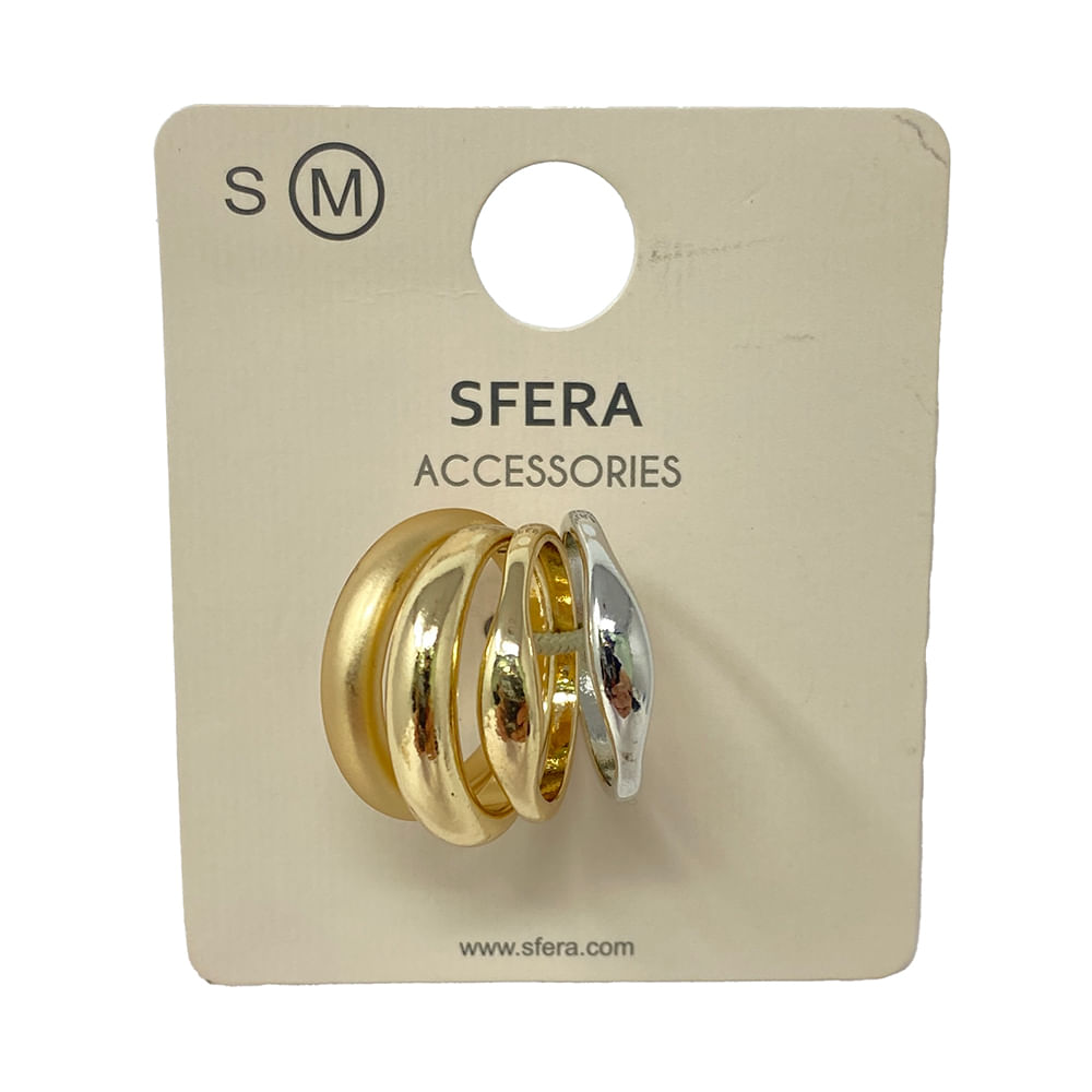 Set de anillos bicolor Sfera para mujer - Siman Costa Rica