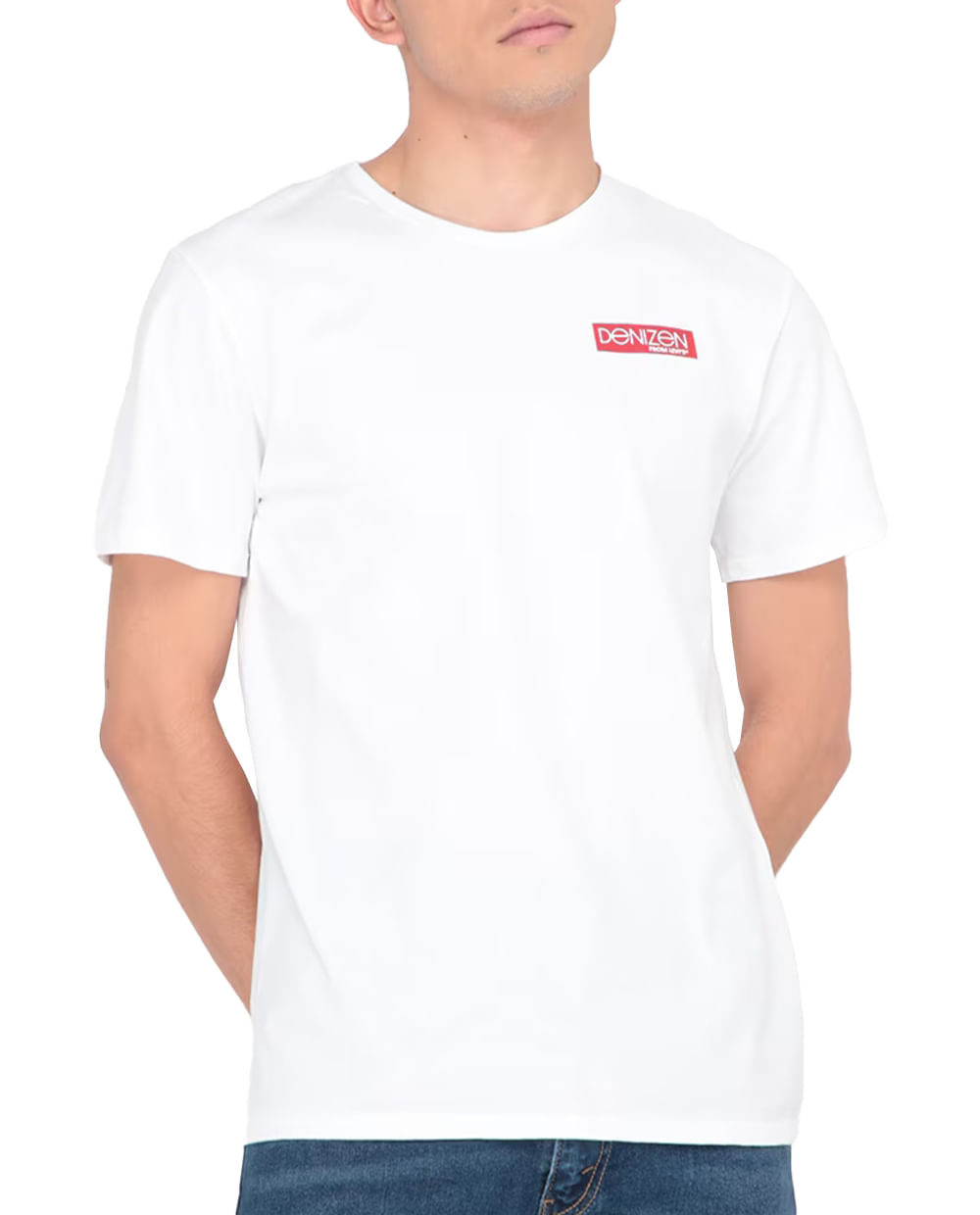 Denizen Camiseta blanca estampada para hombre - Siman El Salvador