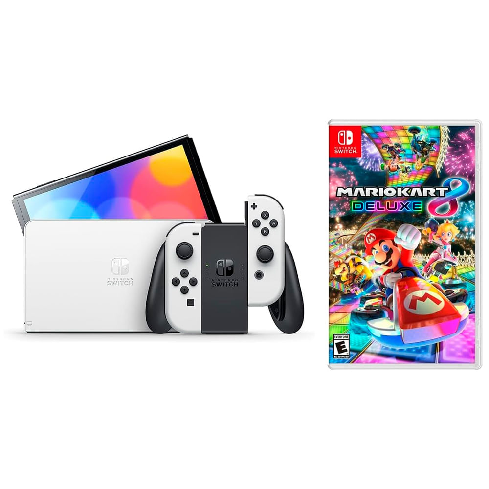 Nintendo switch oled blanca 64gb - mario kart 8 - Siman Costa Rica