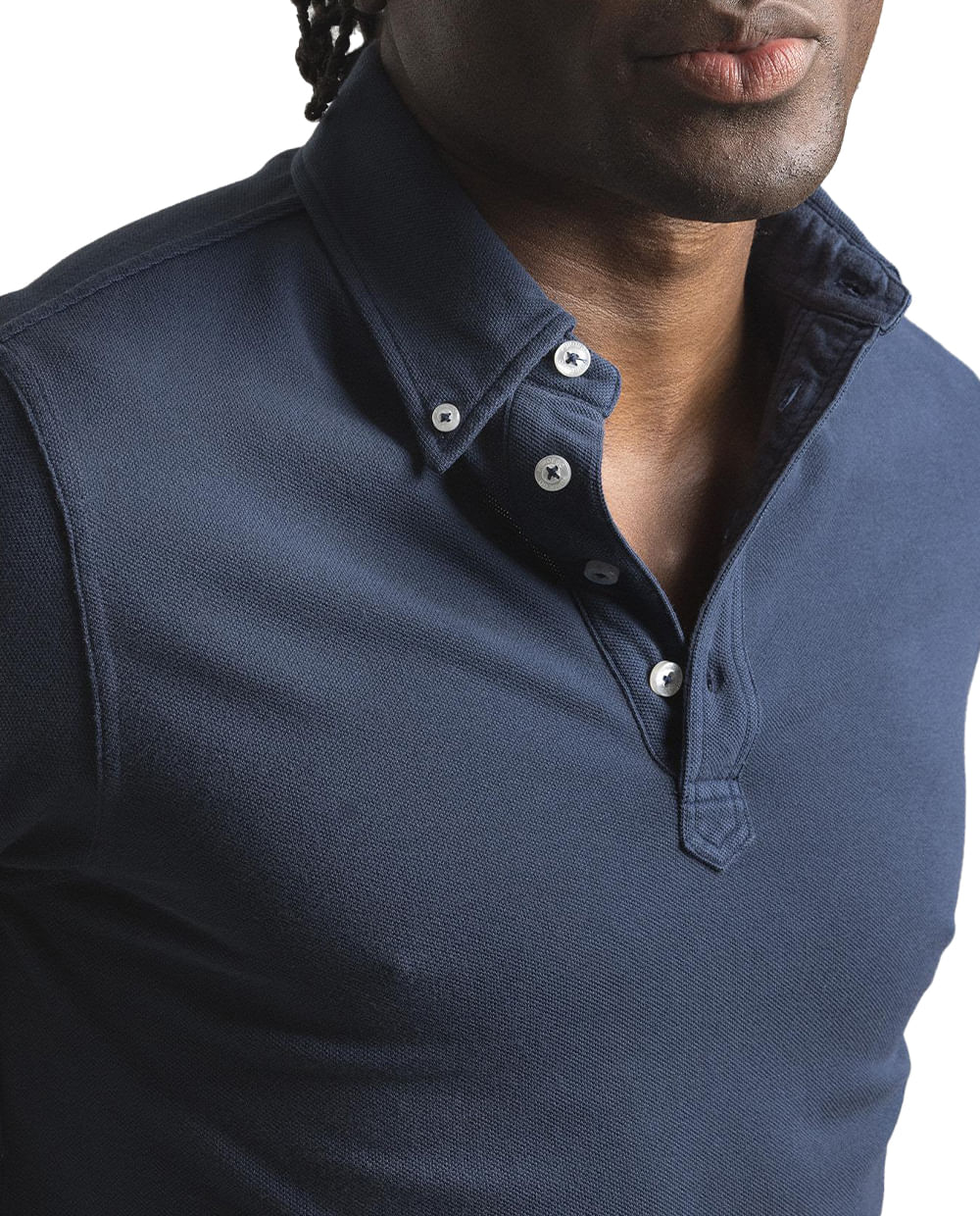 Puro Ego Camisa polo básica Puro Ego navy sólido para hombre - Siman ...
