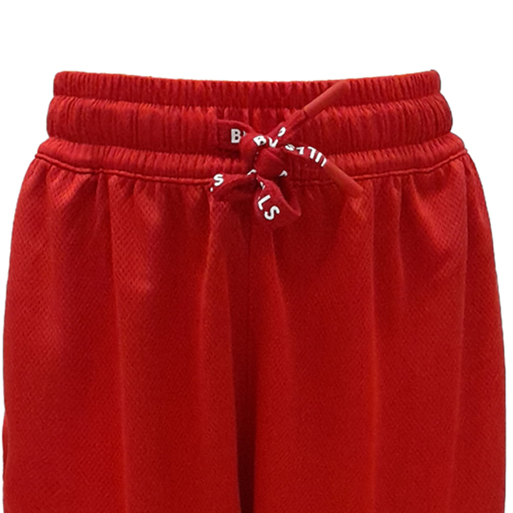Short deportivo rojo con estampado del equipo Chicago Bulls para niño