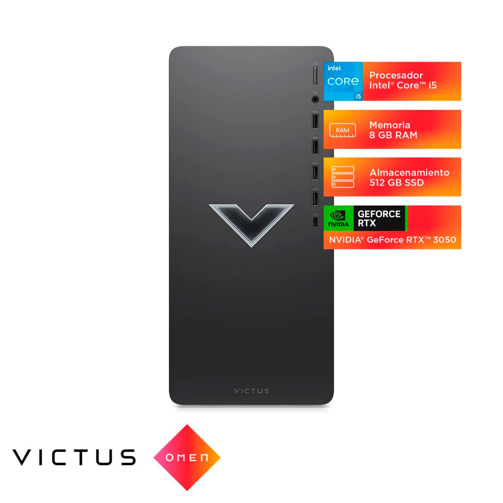 Cpu gaming victus tower intel ci5-14400f 8gb - 512ssd rtx 3050 6gb ...