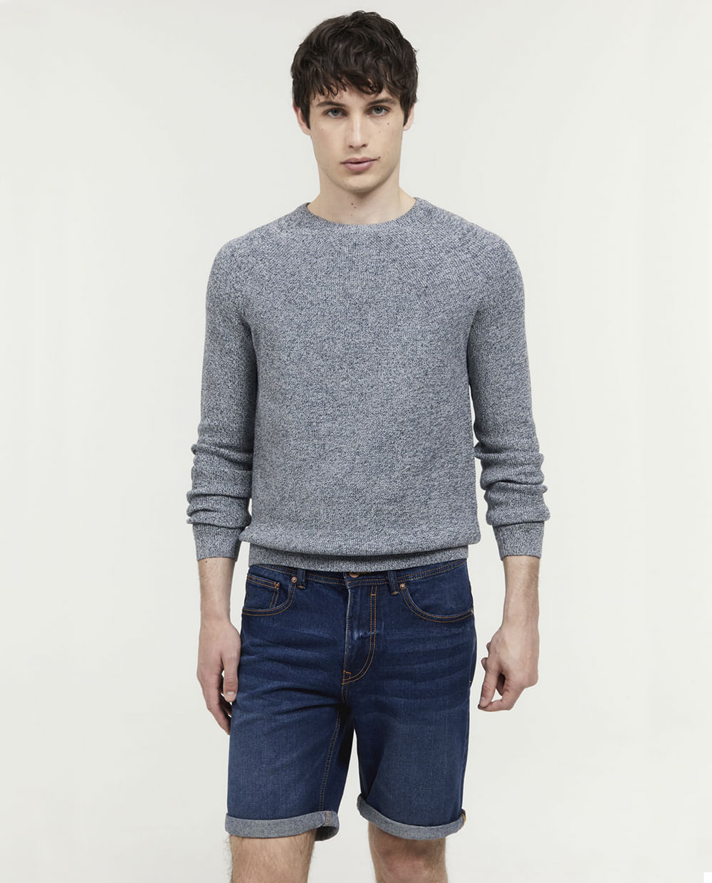 Short casual Sfera azul denim para hombre - Siman Guatemala