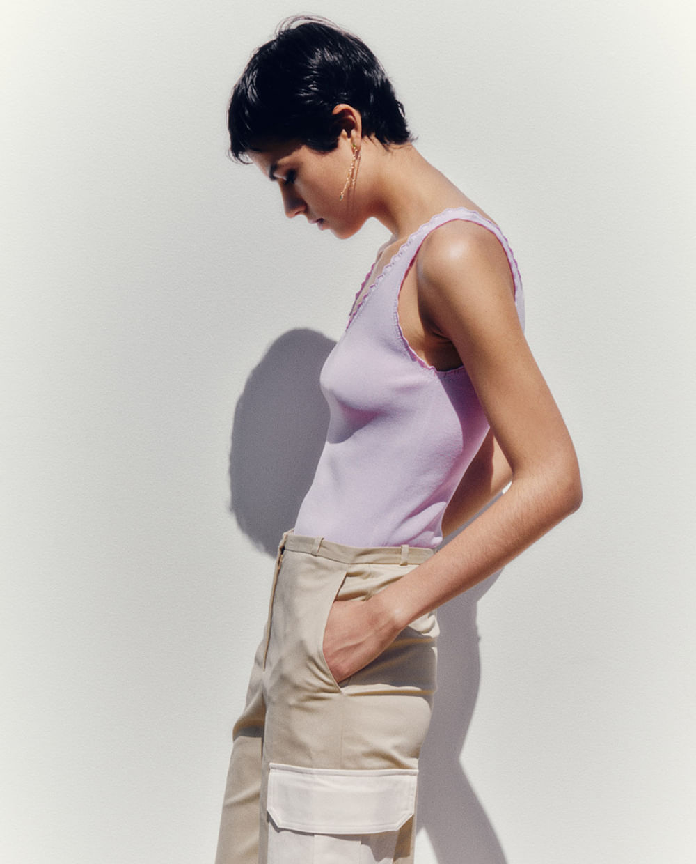 Camiseta Sfera tank top morado lila para mujer