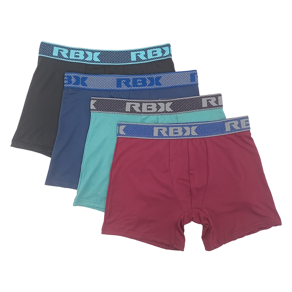 Pack de 4 boxers brief RBX multicolor para hombre - Siman Costa Rica