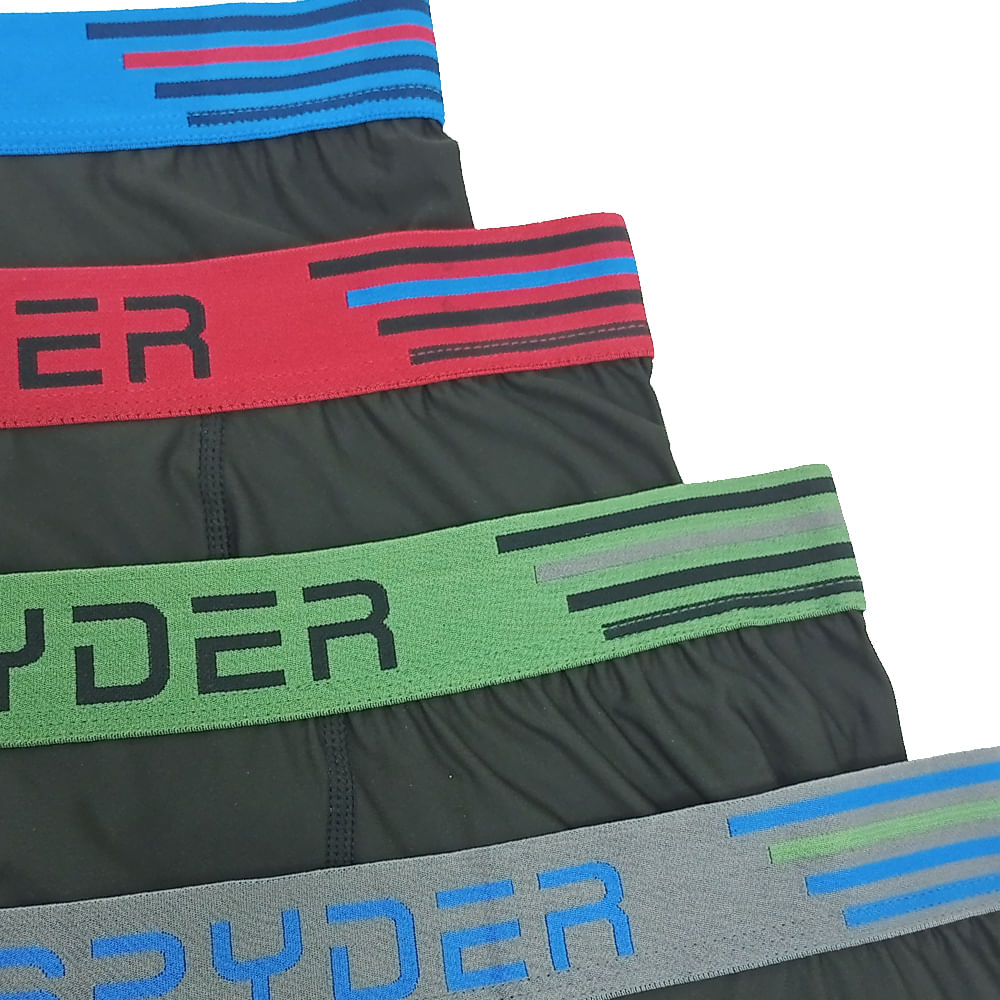 Pack de 4 boxers brief Spyder performance multicolor para hombre ...