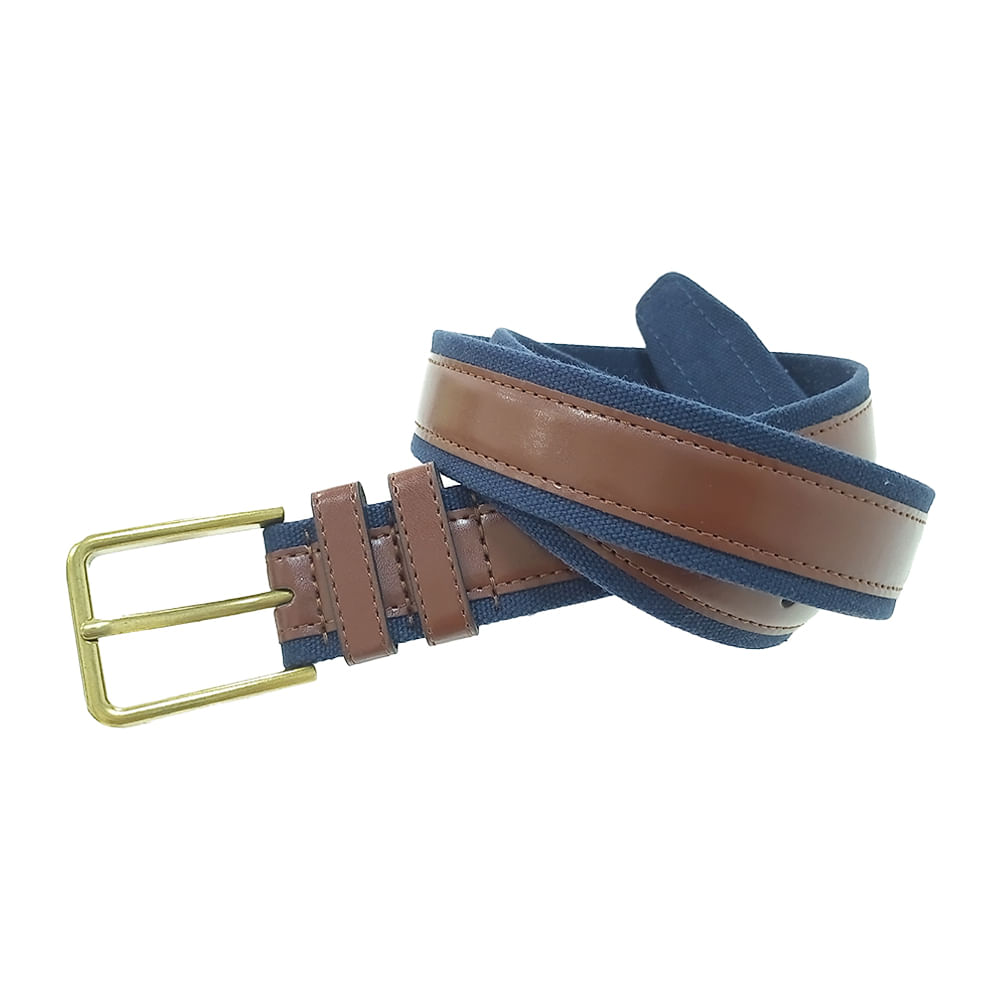 Cinturón tradicional bicolor café y navy para hombre - Siman Costa Rica