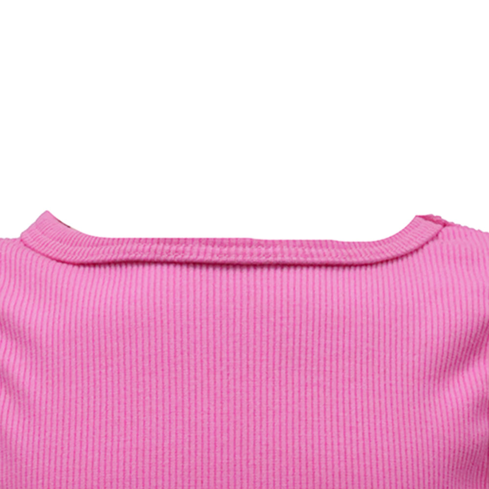 Blusa rosada sólido para niña