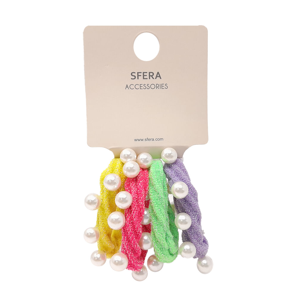 Set de 4 colas multicolor para mujer - Siman Guatemala