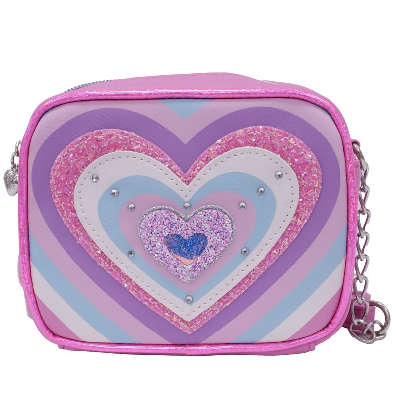 Cartera multicolor con estampado de corazones para niña - Siman Guatemala