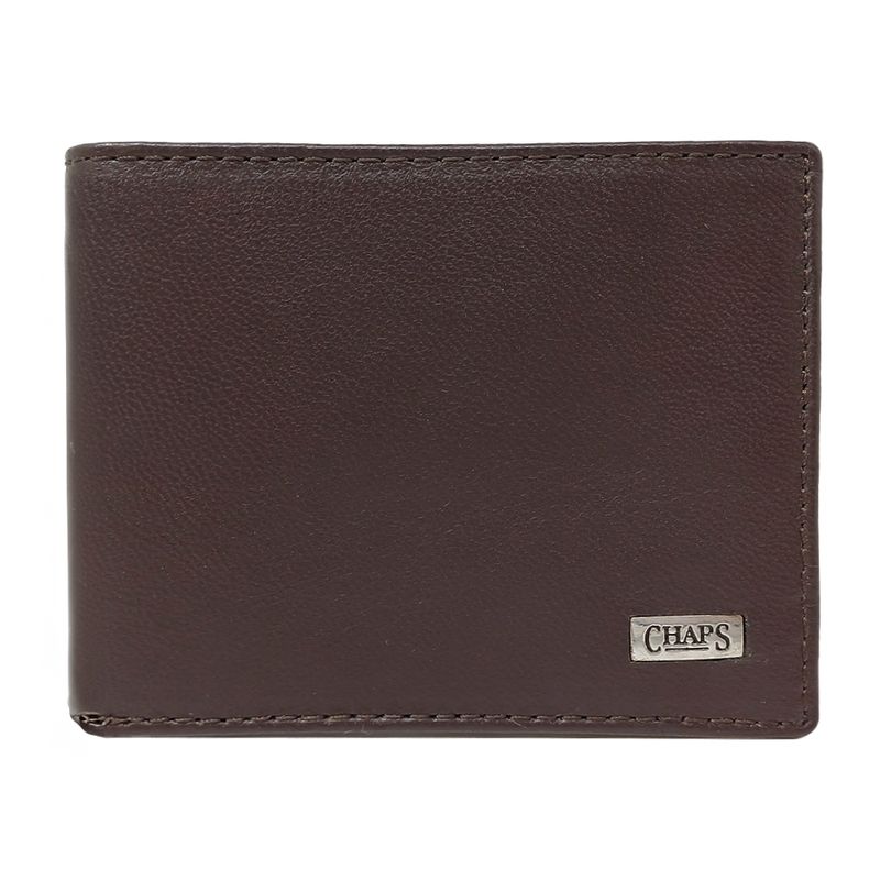 Billetera bifold Chaps café con textura para hombre - Siman El Salvador