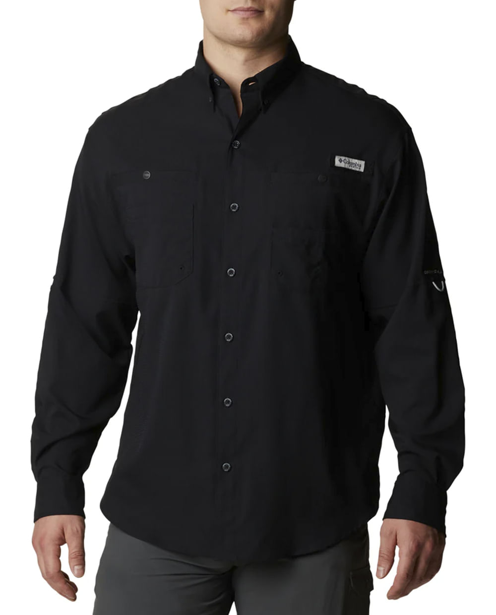 Camisa Columbia Tamiami II negra para hombre - Siman Guatemala