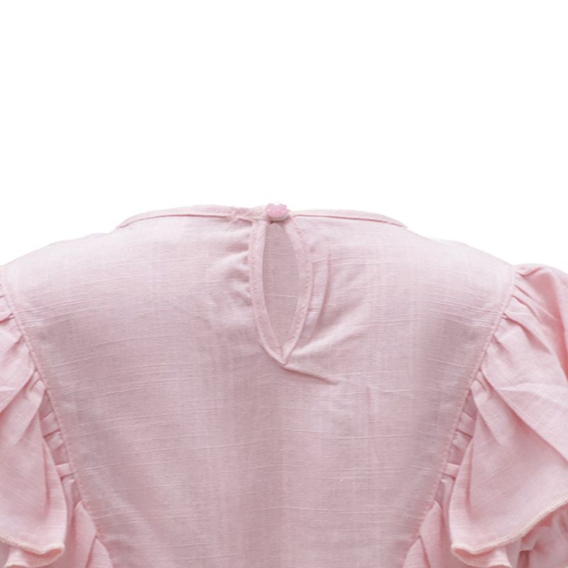 Blusa rosada sólido para niña