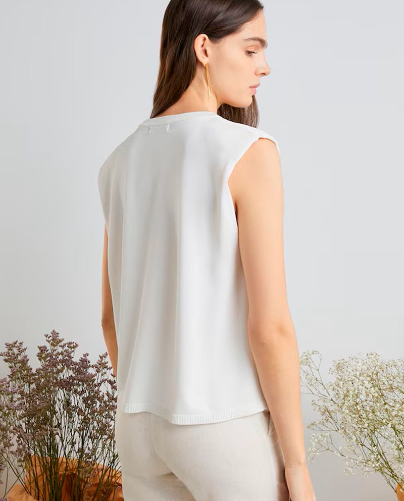 Camiseta Easy Wear tank top blanca para mujer - Siman El Salvador