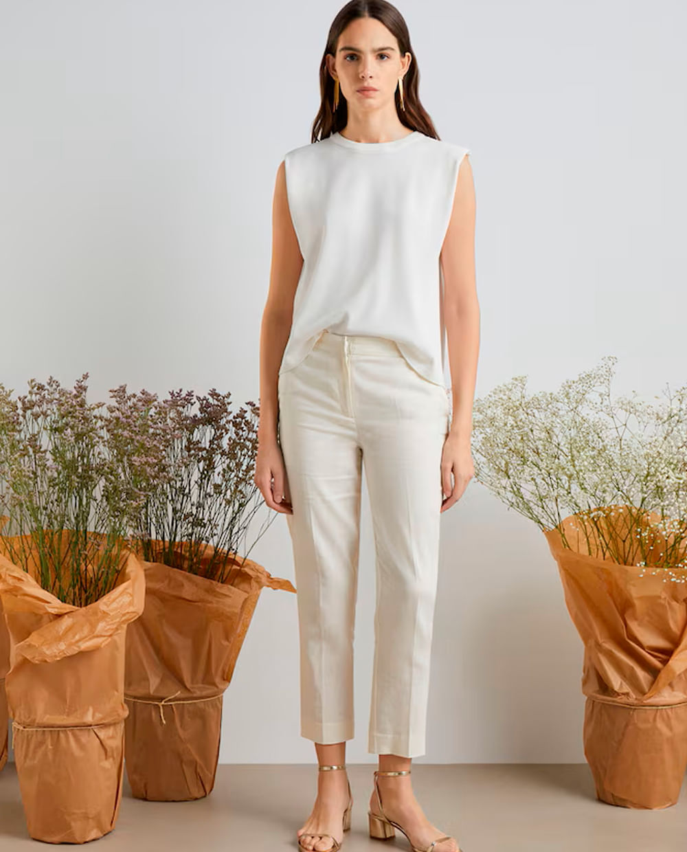 Camiseta Easy Wear tank top blanca para mujer - Siman El Salvador