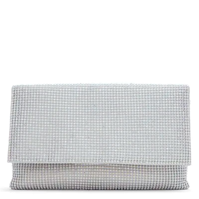 Cartera clutch Aldo Viverra color plateado para mujer - Siman Guatemala
