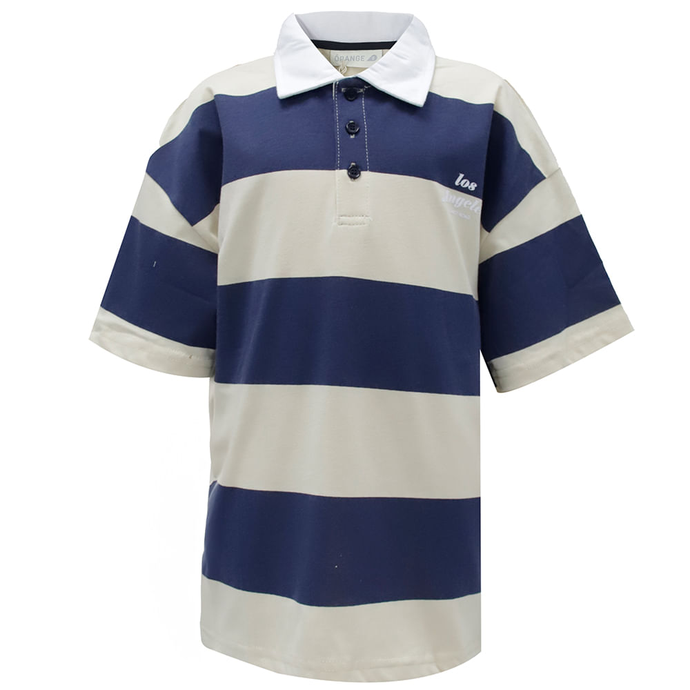 Camisa polo navy/ivory - Siman El Salvador