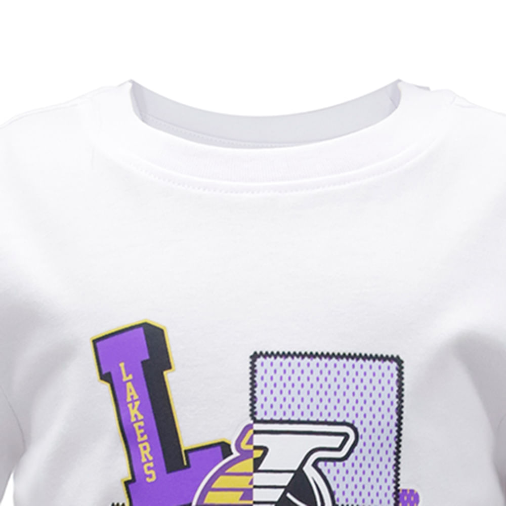 Camiseta manga corta cuello redondo nba coleccion collage para niño ...