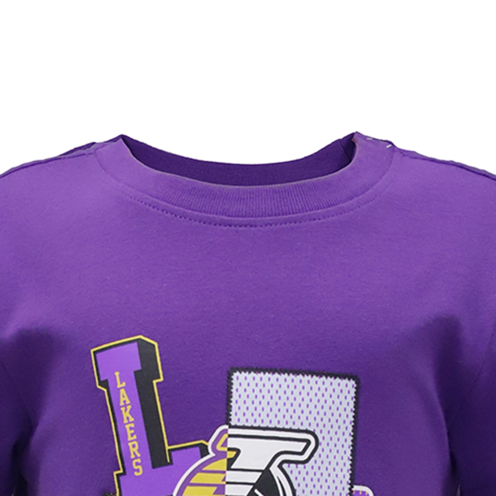 Camiseta manga corta cuello redondo nba colección collage para niño ...