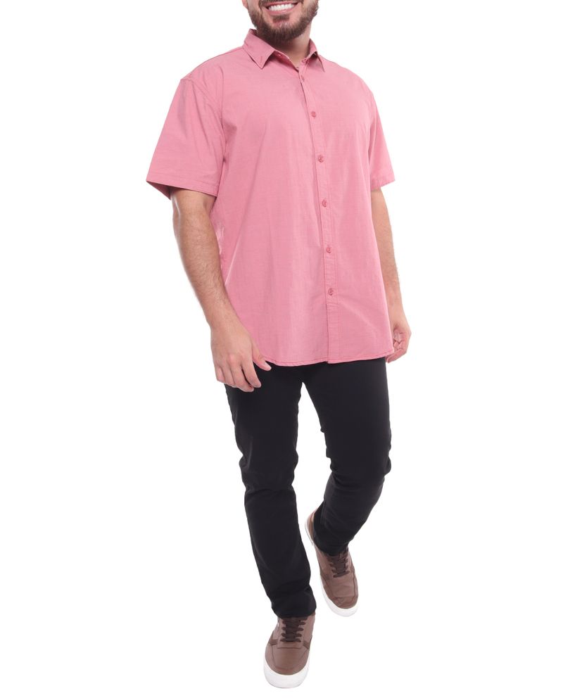 Camisa casual Gents rosada con textura para hombre