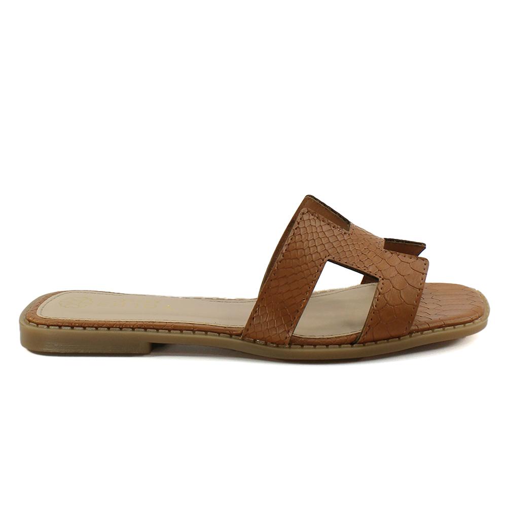 Sandalia plana Camila color gena para mujer - Siman El Salvador