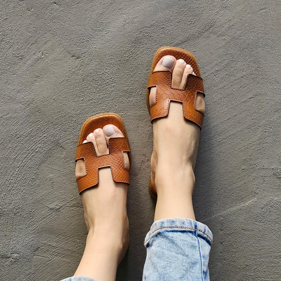 Sandalia plana Camila color gena para mujer - Siman El Salvador